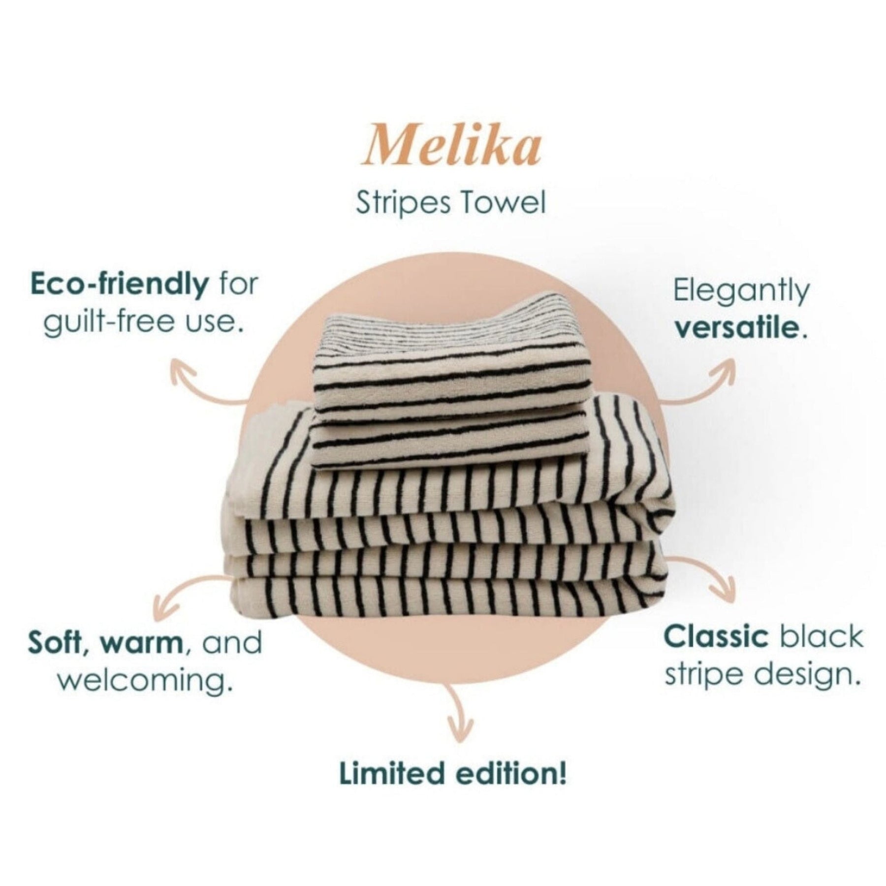 Melika Turkish Cotton Striped Terry Towel – The Loomia