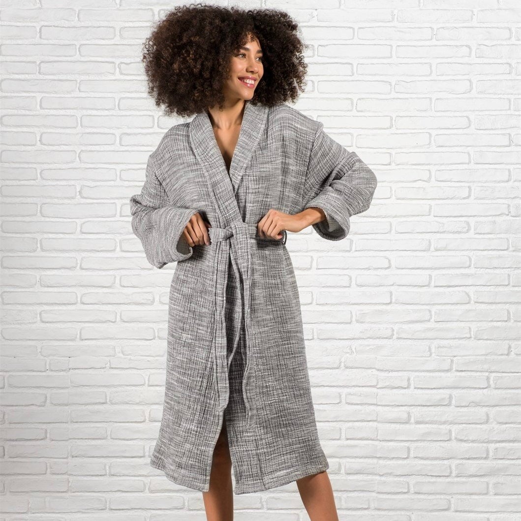 Womens & Mens Robe, Cotton Bath Robe, Kimono Robe | The Loomia