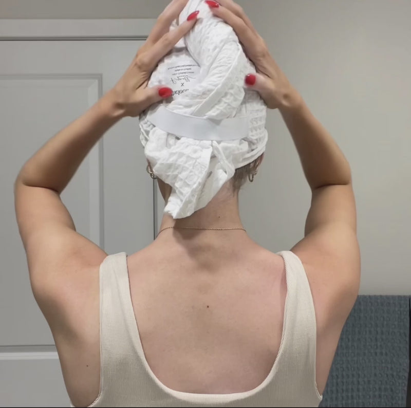 The Raftyn Waffle Weave Hair Towel – The Loomia