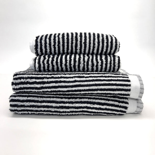 Black and white hand towels store