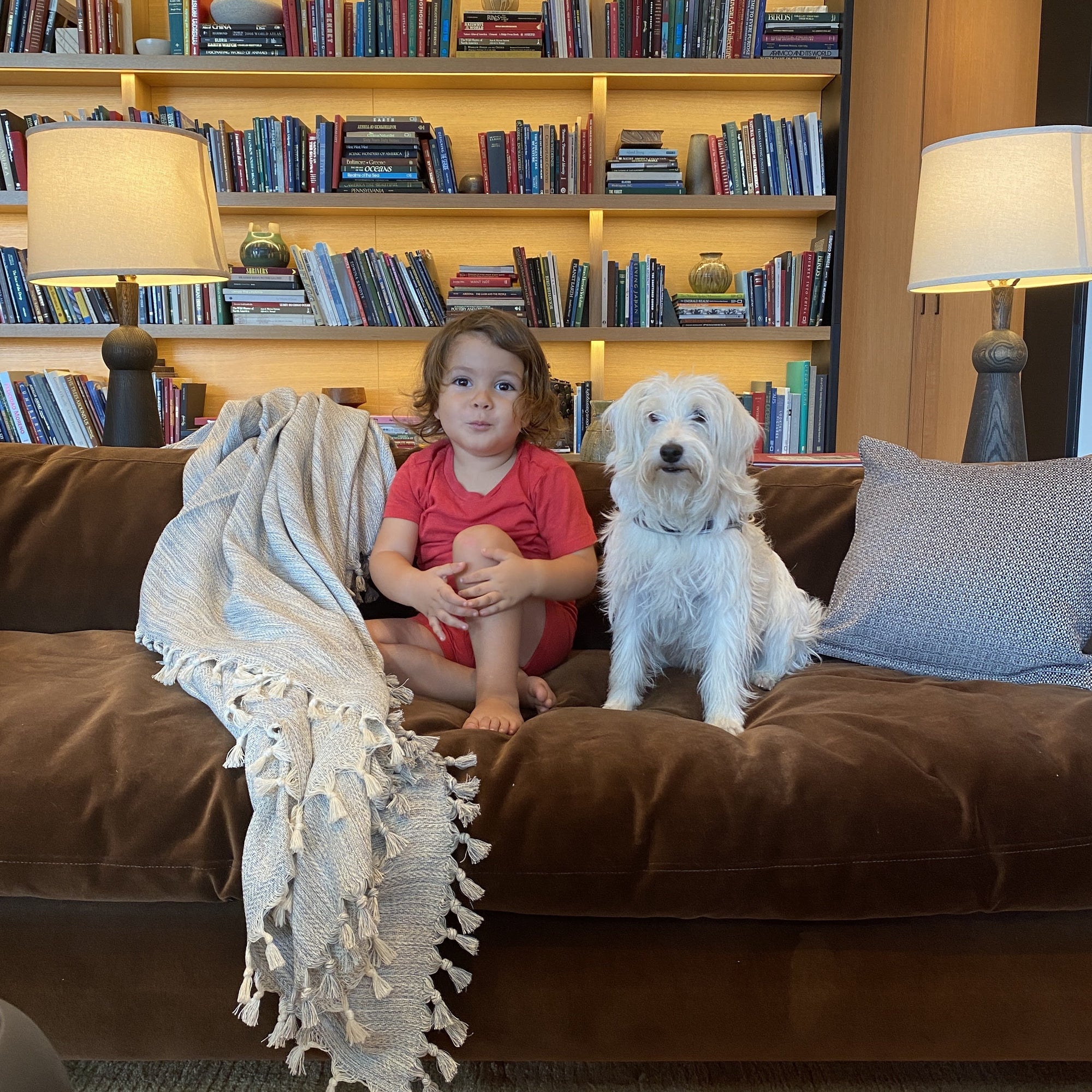 Naz Turkish Cotton XL Throw Blanket | The Loomia