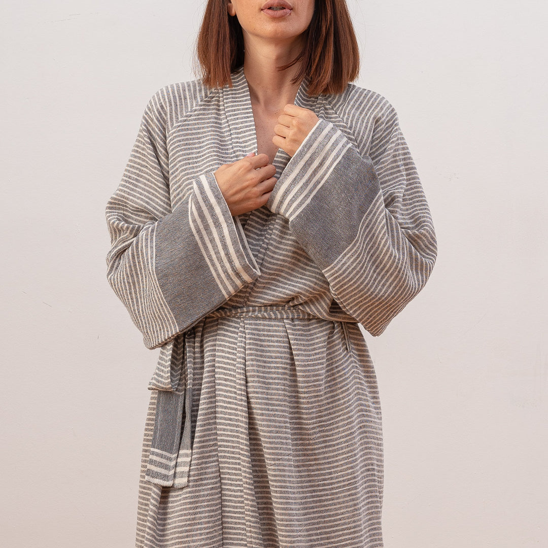Womens & Mens Robe, Cotton Bath Robe, Kimono Robe | The Loomia